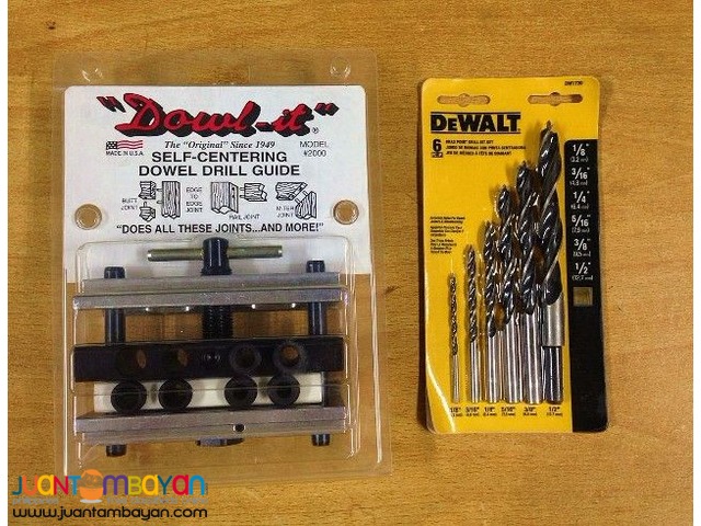 Dowl-It Self-Centering Doweling Jig with Dewalt 6-Piece Bit Set
