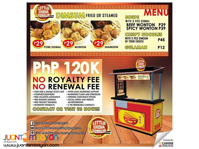 Food Cart Franchise sisig tea siomai shake