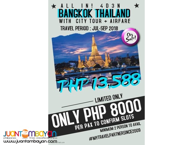 Bangkok Promo Tour Package +Airfare