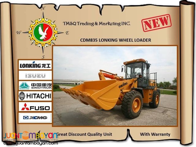 CDM835 Lonking Brand new Payloader