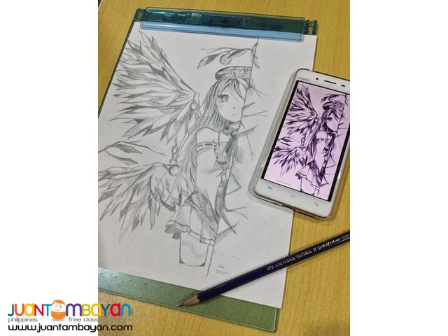 DRAWING eg Sketch Portrait Caricature Cartoons Anime