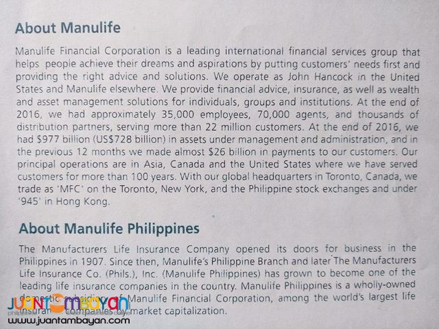 Manulife for Retirement Plan Savings Plan, Health and Insurance