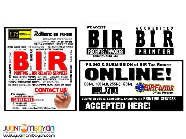 BIR Accredited Printer and Printing Services