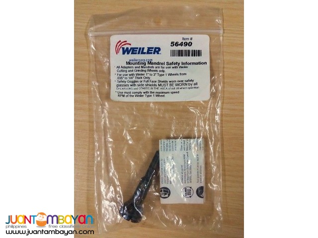 Weiler Mandrel For Type 1 Cutoff Wheels, 1/4" Shank