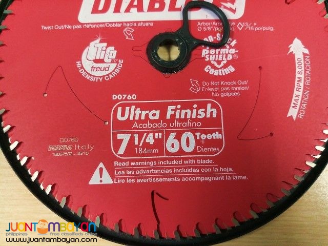 Freud D0760 7 1/4-inch by 60-tooth Ultra Finish Blade, 2-pack