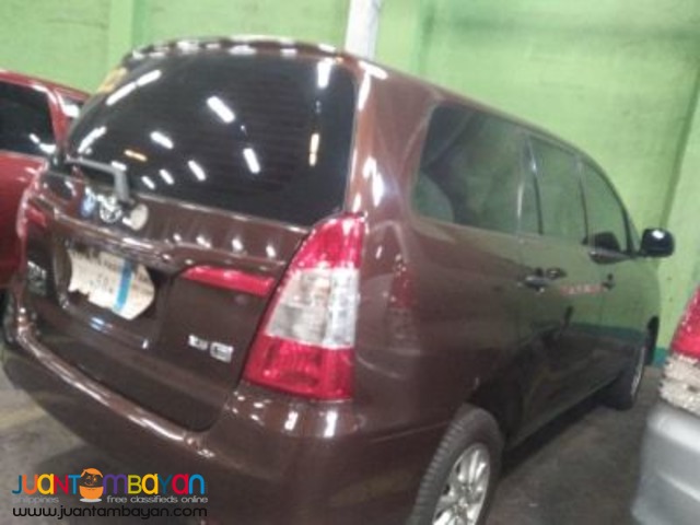 TOYOTA INNOVA BROWN FOR RENT A CAR