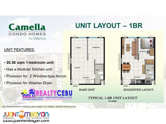 AFFORDABLE 1 BR UNIT AT THE VALENCIA COHO LAPU-LAPU CEBU