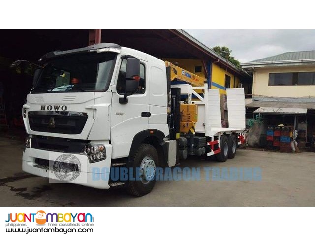 10-WHEELER HOWO A7 SELF LOADING TRUCK WITH 5TONS XCMG BOOM