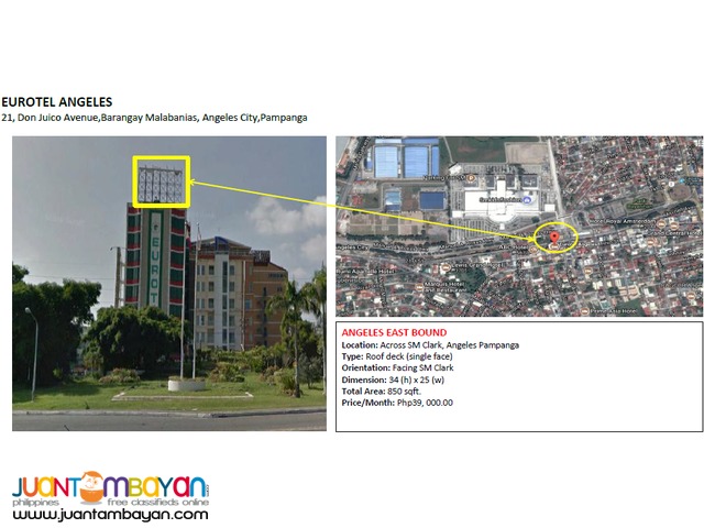 Billboard space for lease