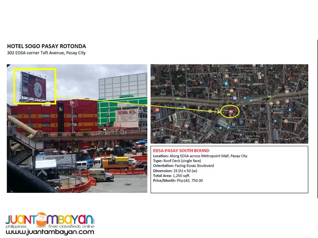 Billboard space for lease