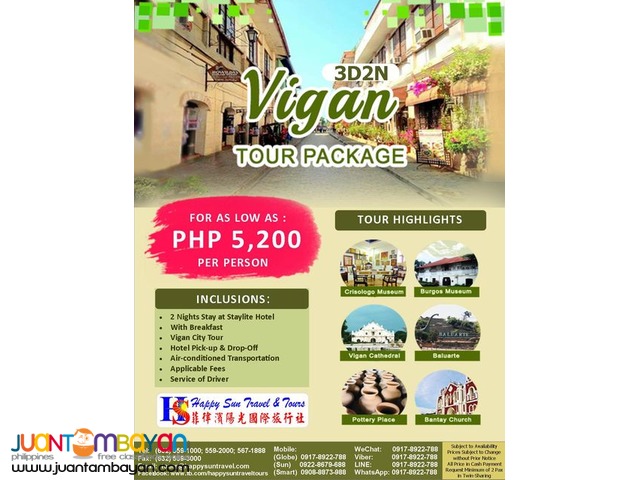3D2N Vigan Tour Package