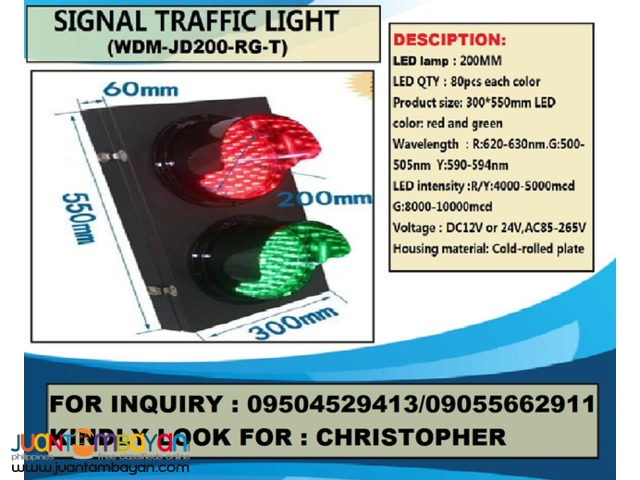 WDM-JD200-RG-T LED SIGNAL TRAFFIC LIGHT