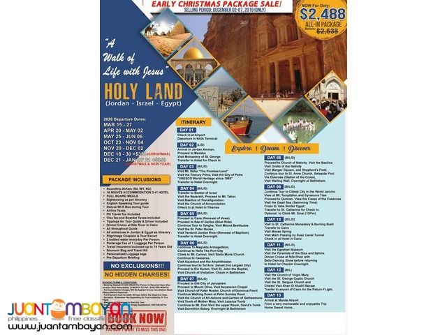 Holy Land Group Tour Package
