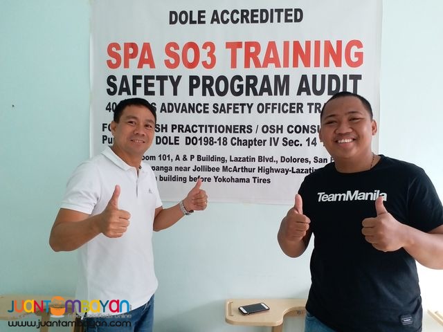 So3 Training Safety Officer 3 Spa Training Dole Accredited Qc