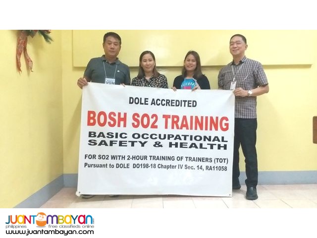 DOLE Accredited Bosh Safety Officer 2 So2 Online Training
