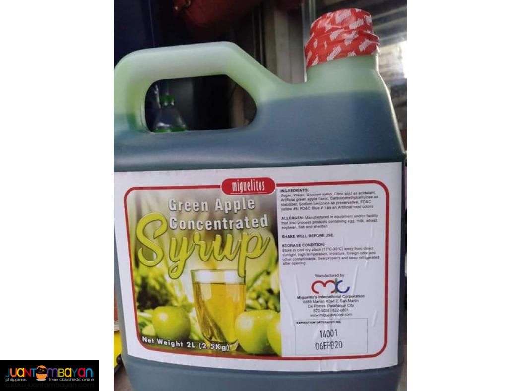 GREEN APPLE SYRUP CONCENTRATED