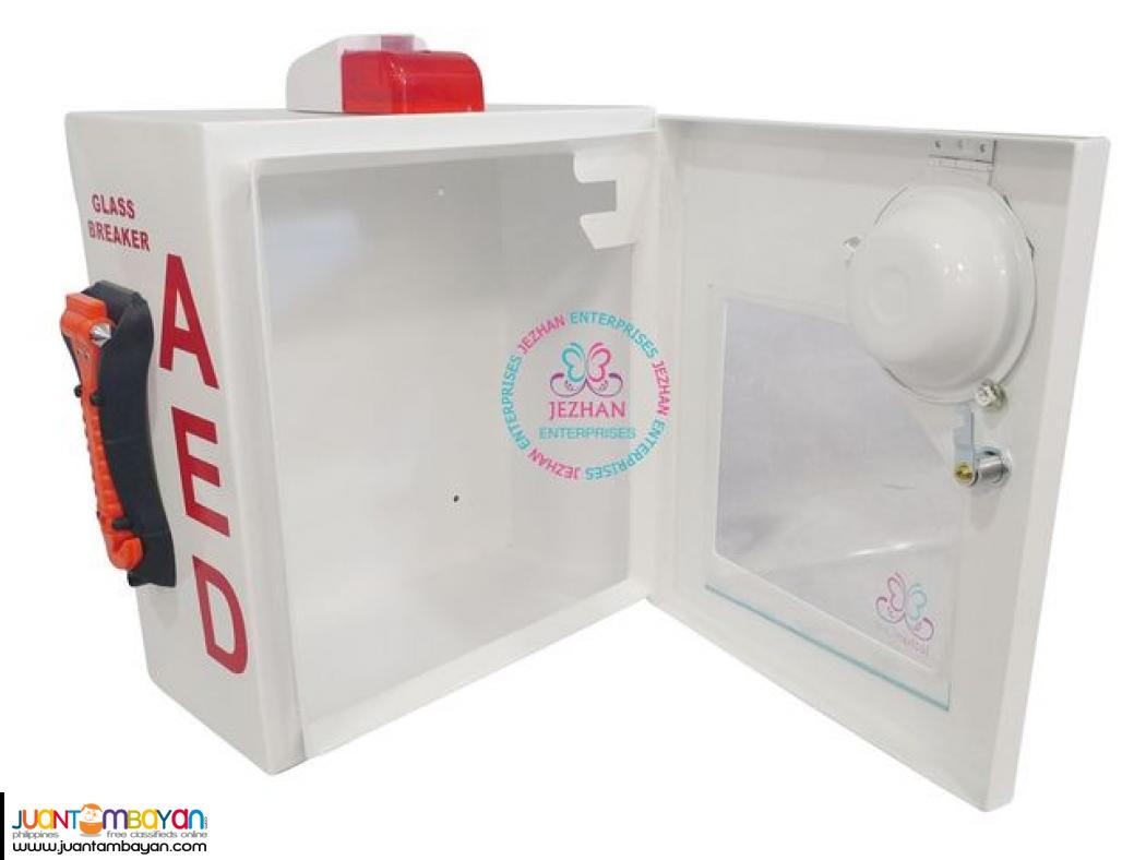 AED CABINET WITH GLASS BREAKER/ ALARM