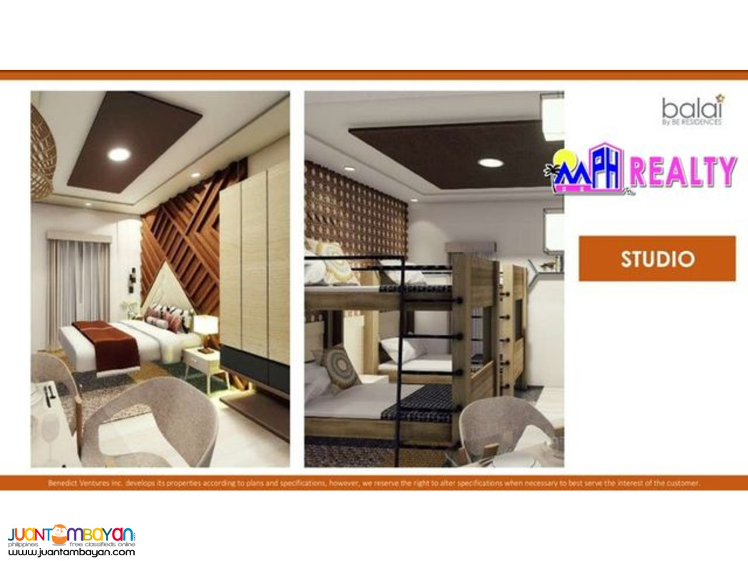 STUDIO CONDO FOR SALE AT BALAI BY RESIDENCES IN MACTAN CEBU