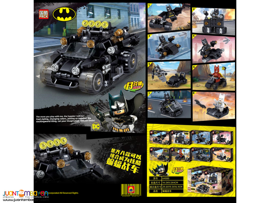 PRCK™ 64080 Batman 8in1 Mini Combiner Batmobile