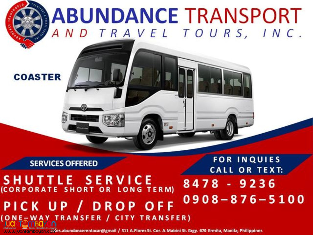 Car Rental and Shuttle Service Manila