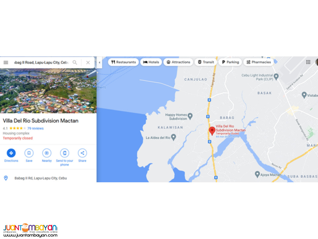 House and Lot for Sale Villa Del Rio Mactan 237sqm