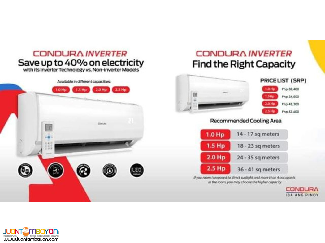 FREE INSTALLATION CONDURA AIR CONDITION WALL MOUNTED INVERTER
