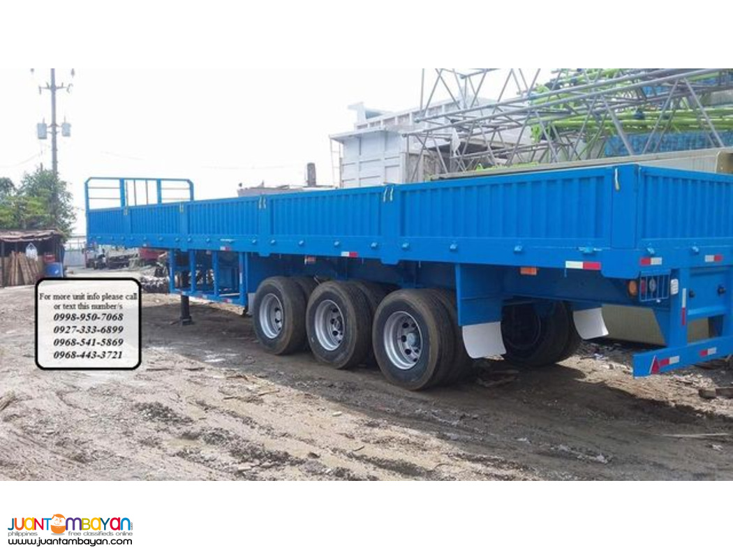 01 Brand new Flatbed with sidings Trailer