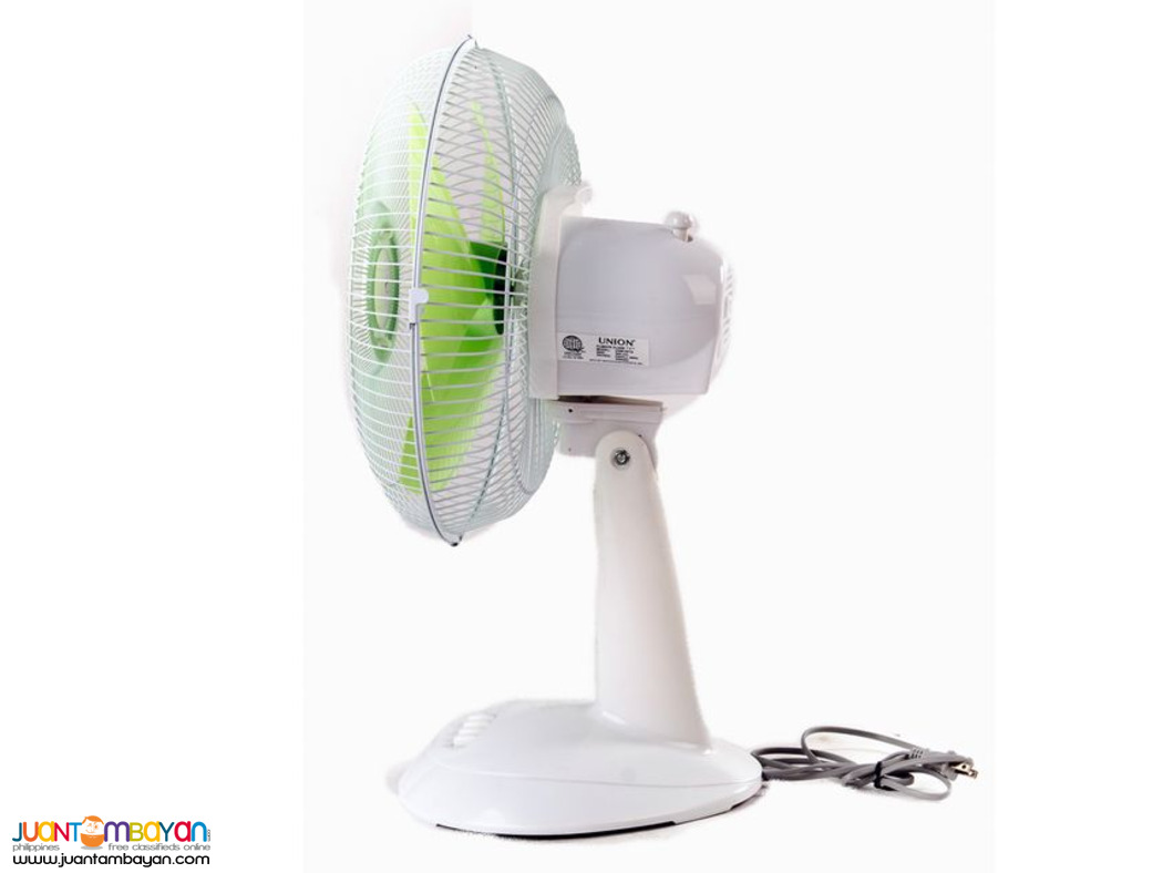 Union 12in Desk Fan With Push Buttons For Sale