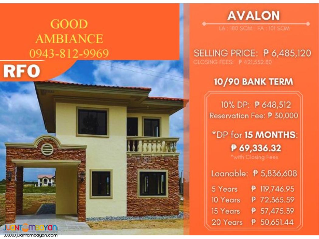 READY FOR OCCUPANCY AND GOOD AMBIANCE