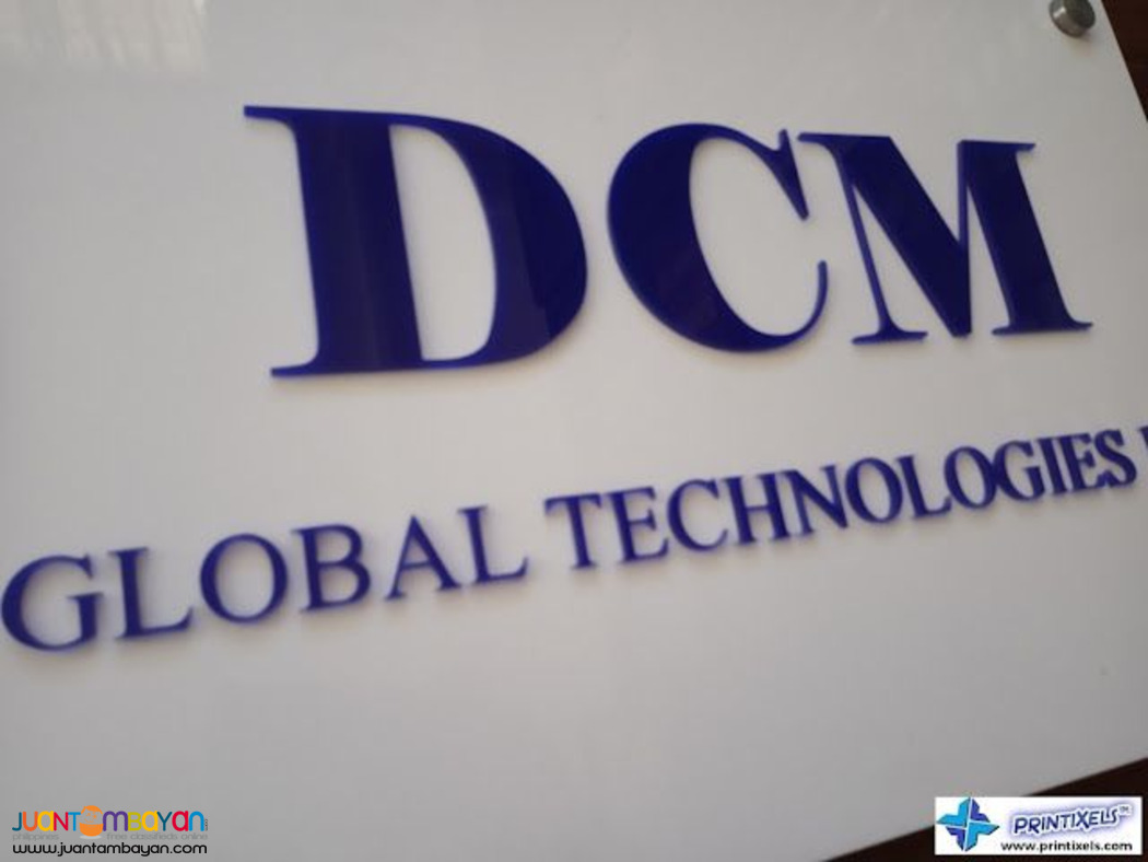 Acrylic Signage Making & Laser cutting Services Philippines