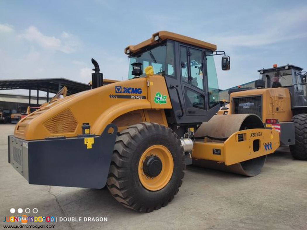 XCMG XS143J SINGLE DRUM VIBRATORY ROLLER SHANGCHAI ENGINE,14TONS