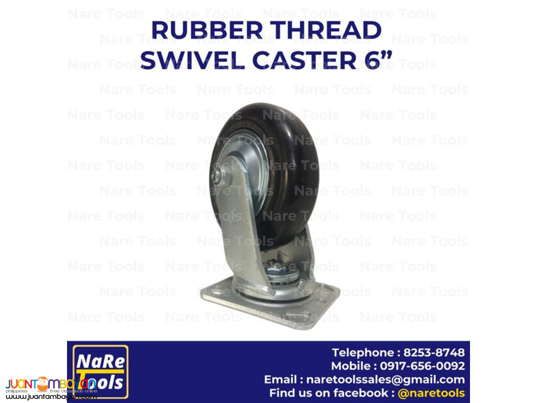 KYUNG CHANG Rubber Thread Swivel Caster 6"