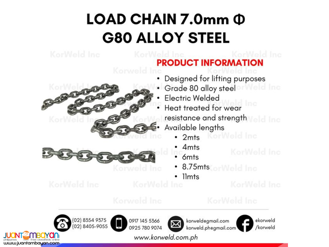 Load Chain / Alloy Steel Chain / Chain for Hoist