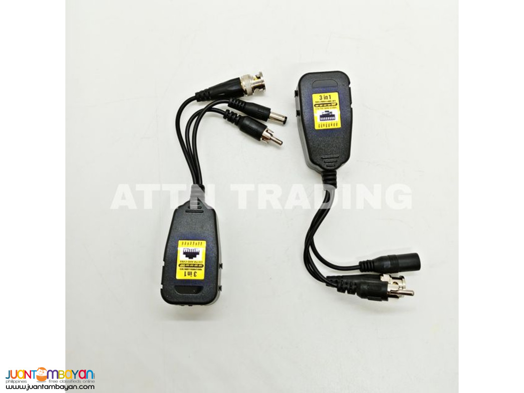 Video Balun 3in1 (Video, Power & AudioData) 8mp