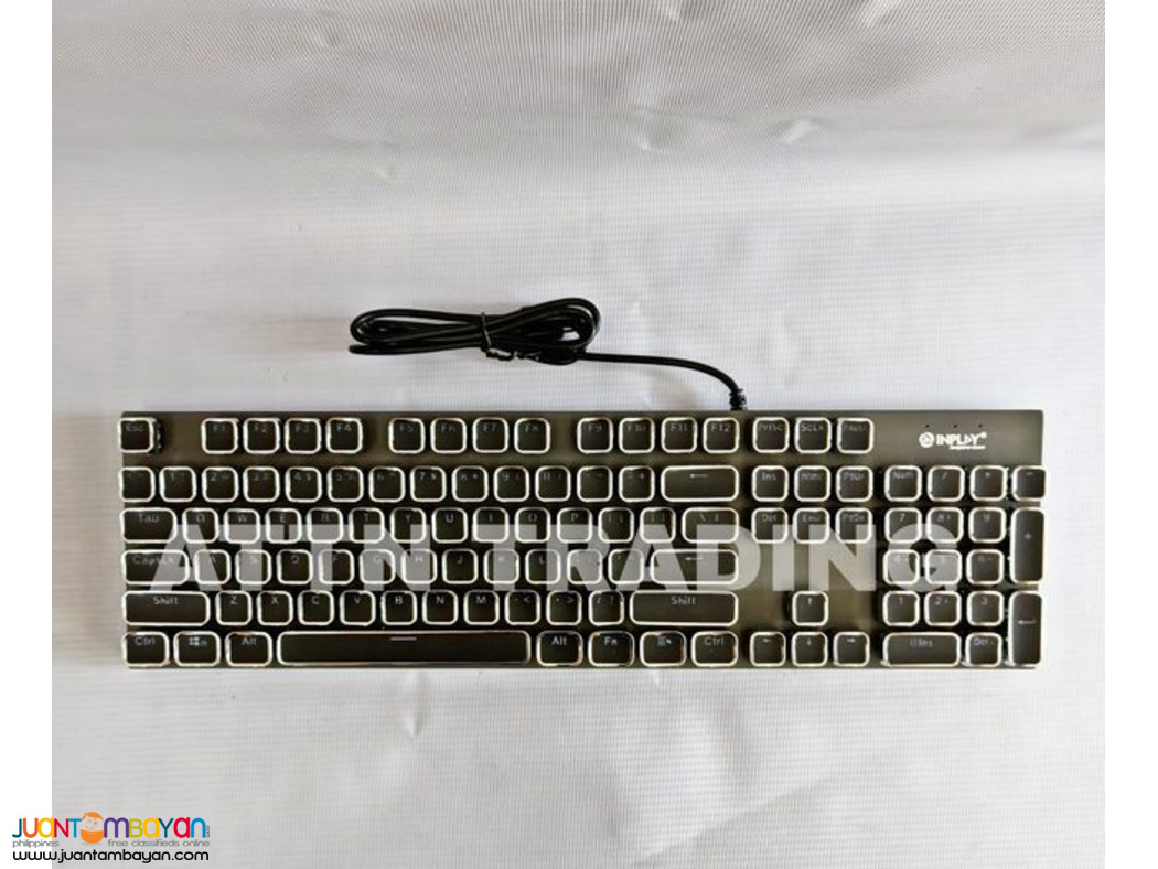 INPLAY KS188 MECHANICAL COLORFUL RUNNING LIGHT GAMING KEYBOARD