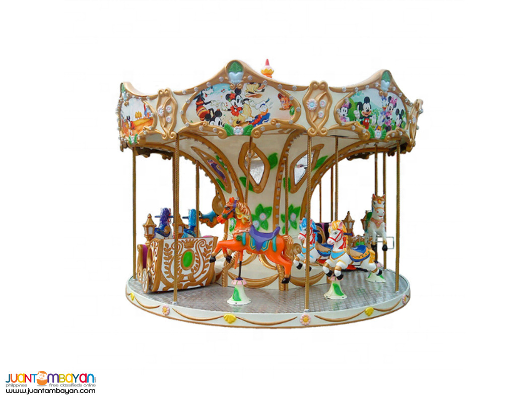 carousel kiddy ride machine for 12 players luxury horses