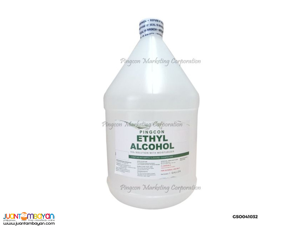 Pingcon Rubbing Ethyl Alcohol 70% with Moisturizer / Gallon