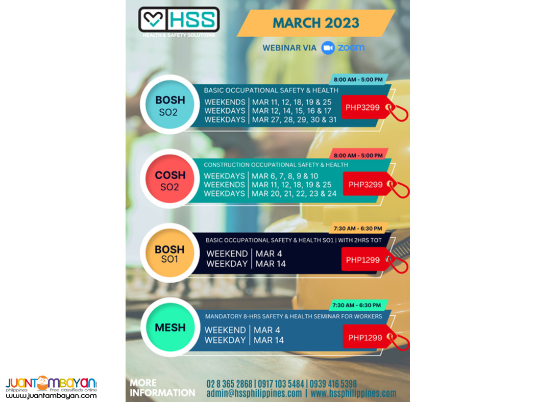 DOLE ACCREDITED OSH TRAINING WEBINAR
