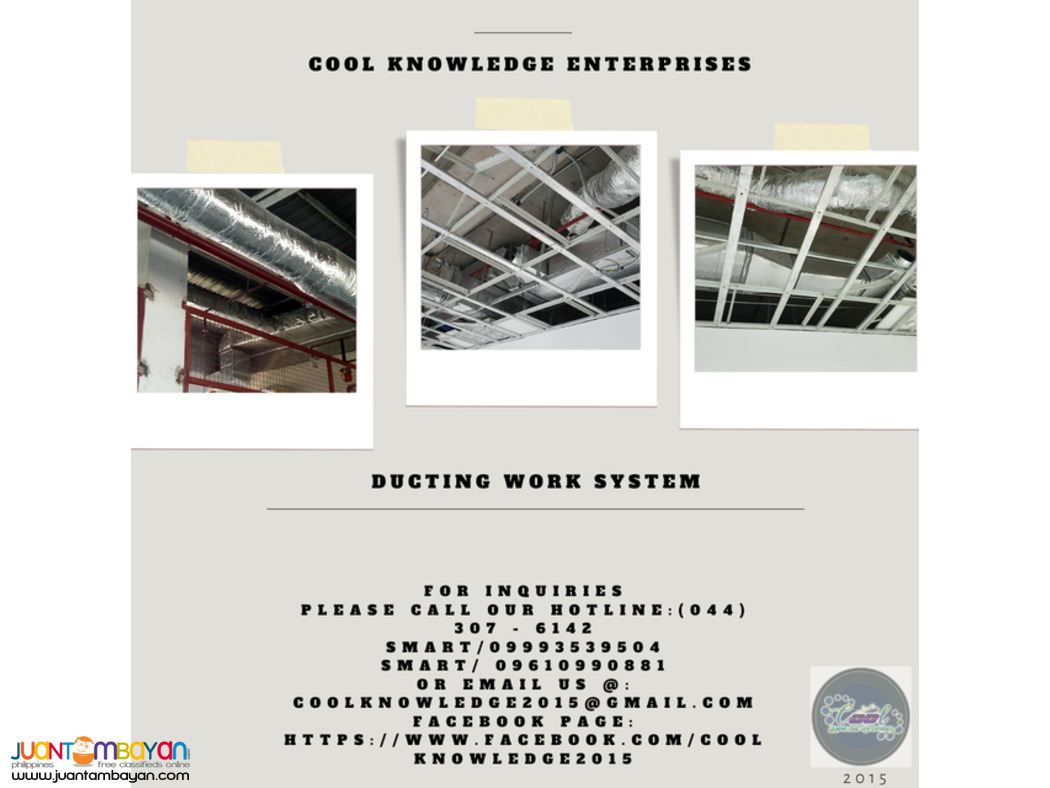 WE SUPPLY AND INSTALL DUCTING WORK"