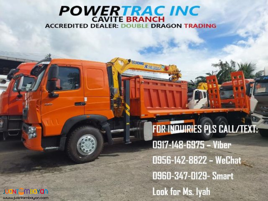 SINOTRUK HOWO A7 10-WHEELER SELF LOADING TRUCK WITH 5TONS BOOM EURO 4