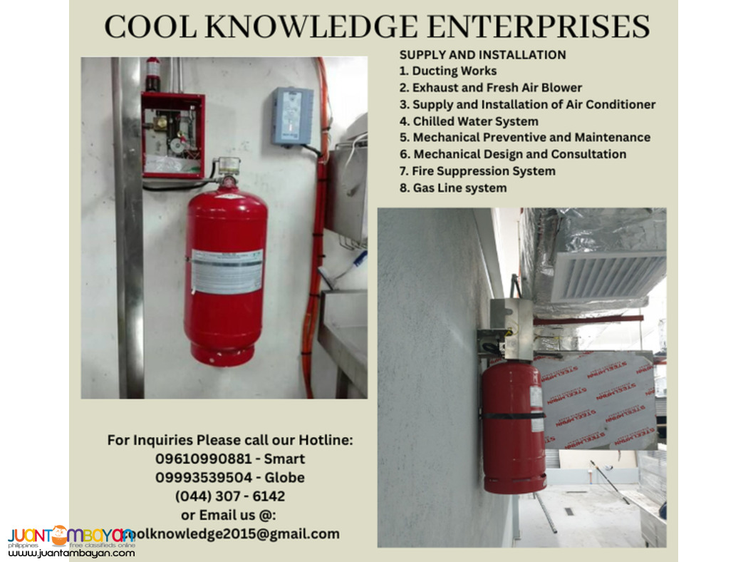-- fire suppression system -- installation - bulacan.