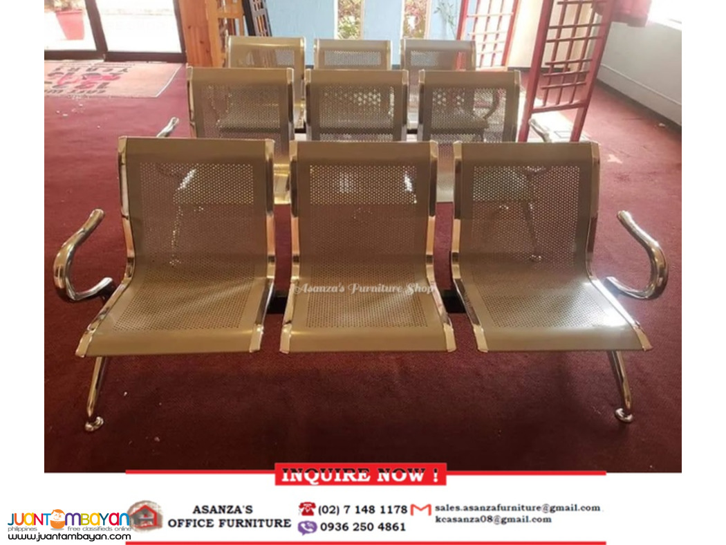 3-4 SEATER CHROME GANG CHAIR | DIRECT FACTORY PRICE