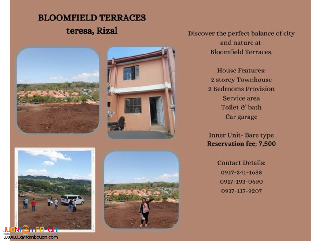 AFFORDABLE HOUSE AND LOT?OVERLOOKING VIEW @ BLOOMFIELD TERRACES