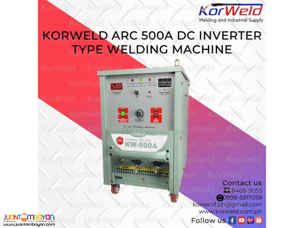 KORWELD ARC 500A DC INVERTER TYPE WELDING MACHINE