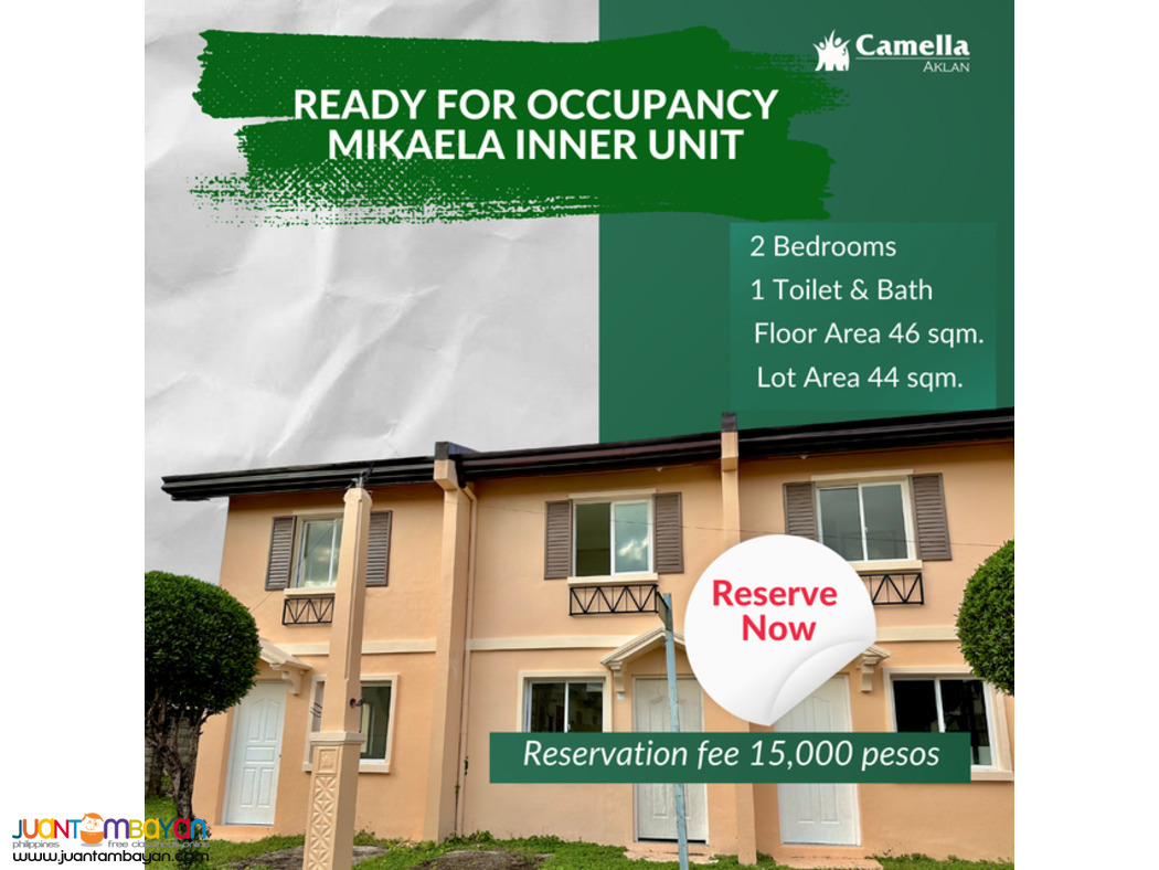Ready to Move-in Mikaela Inner Unit in Camella Aklan