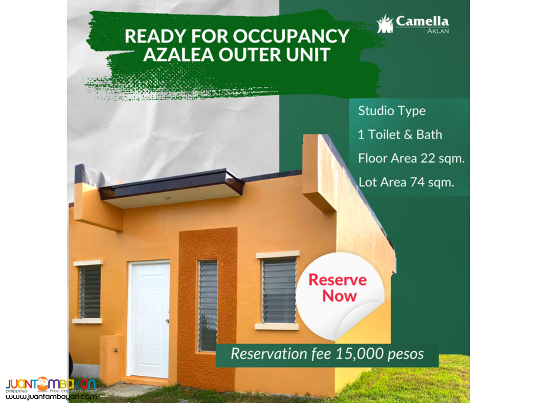 Ready to Move-in Azalea Outer Unit in Camella Aklan