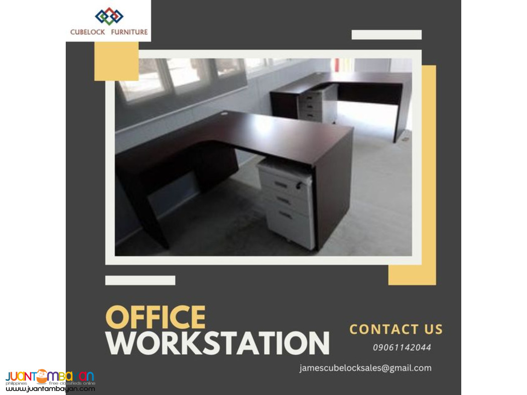 Office Work Station L Shape Customize Design