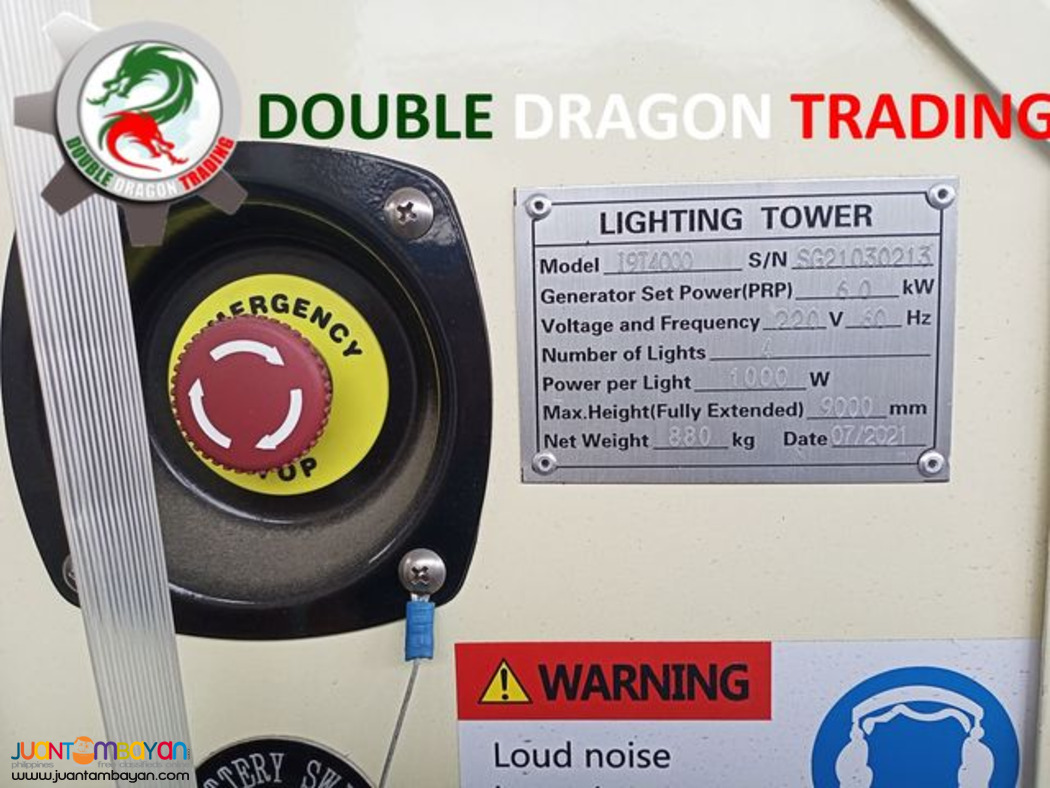 POWERQUIP HEAVY EQPT LIGHT TOWER I9T4000 KUBOTA 4X1000