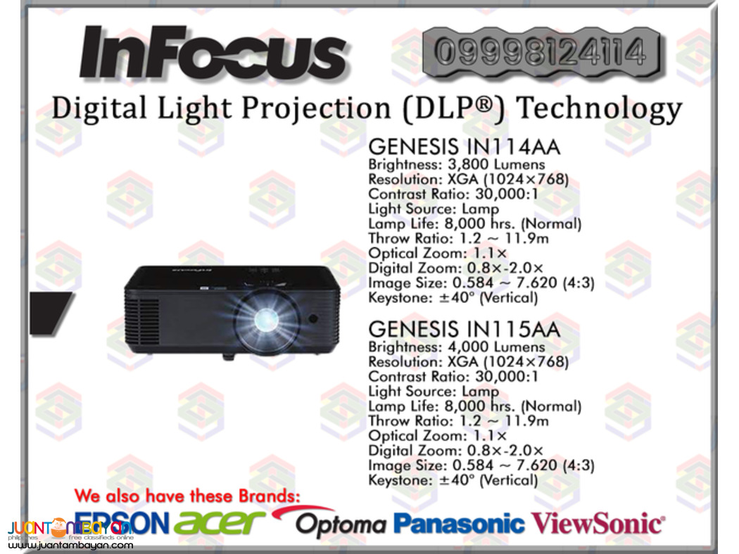INFOCUS PROJECTOR | GENESIS IN114AA-IN115AA DLP Projector