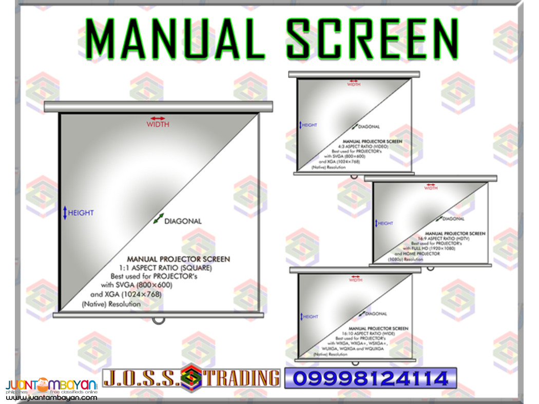 MANUAL SCREEN | WALL SCREEN | MOTORIZED SCREEN